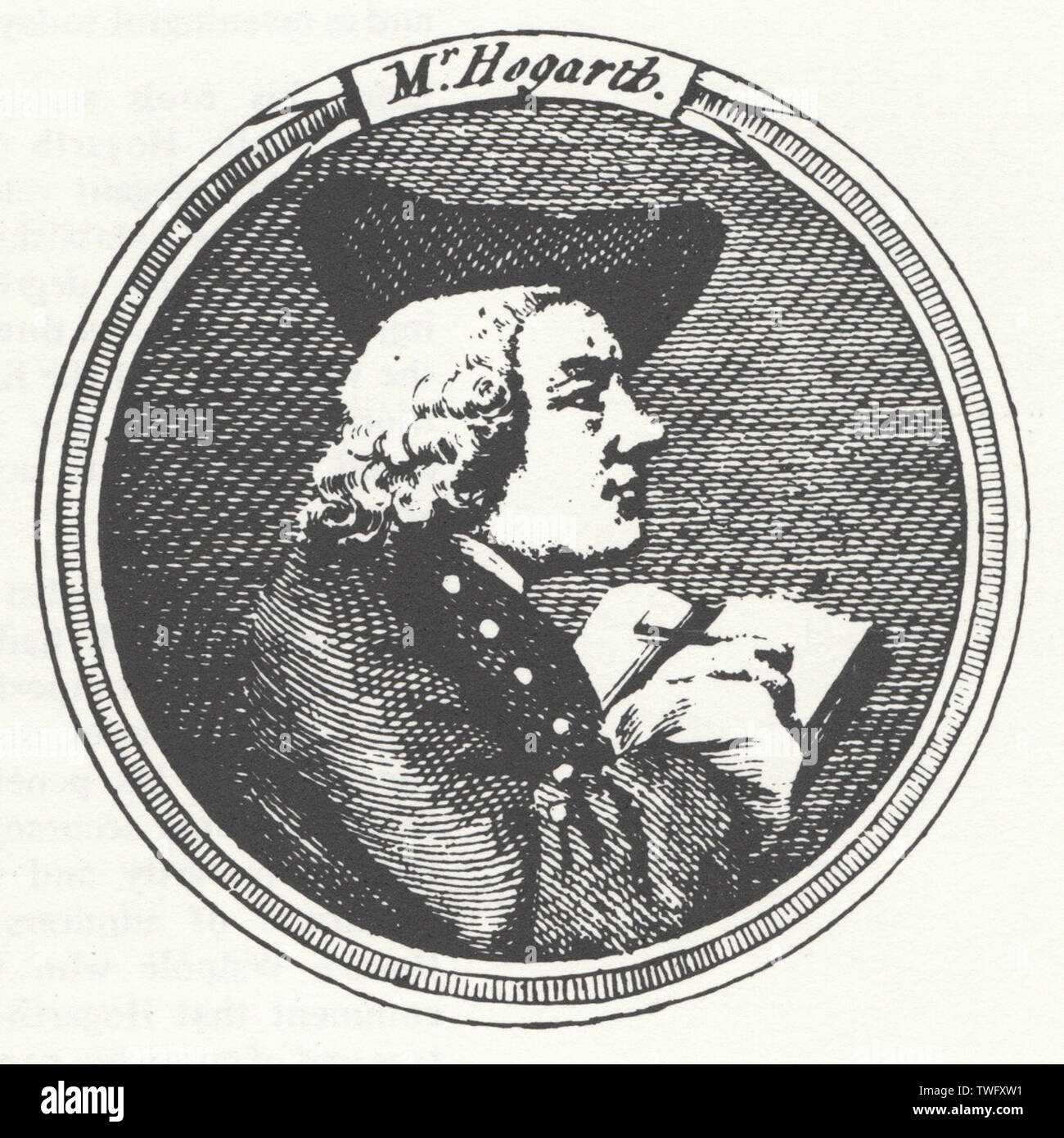 William Hogarth - Self Portrait Gate Calais Stock Photo - Alamy