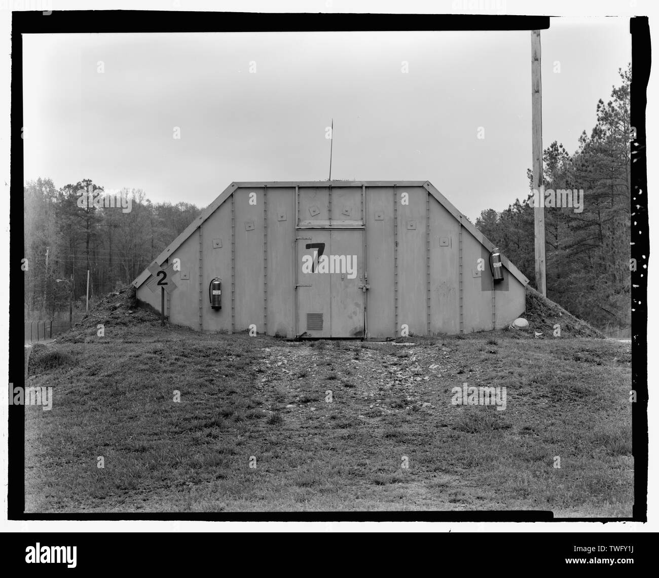 Planar view of front (southwest) side, view towards the northeast ...