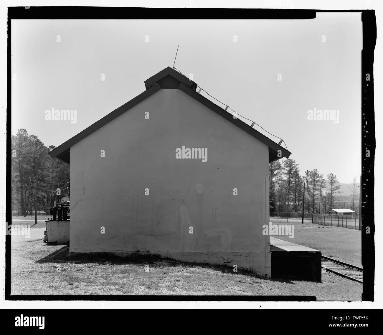 Planar view of north side, view towards the south southeast with scale ...