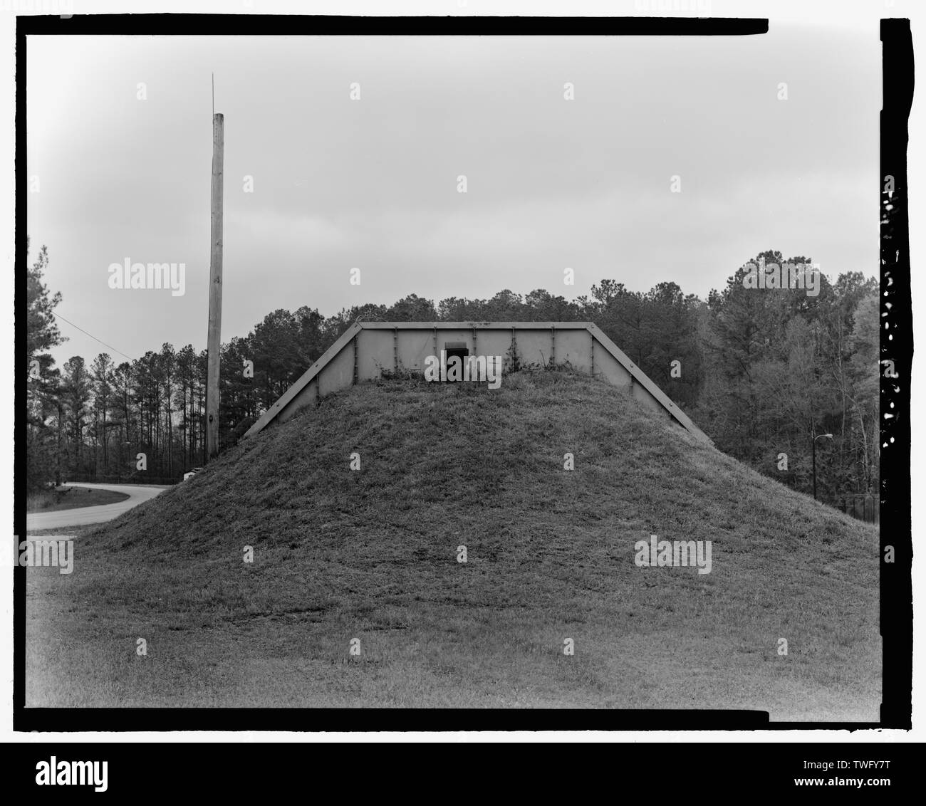 Planar view of rear (northeast) side, view towards the southwest ...