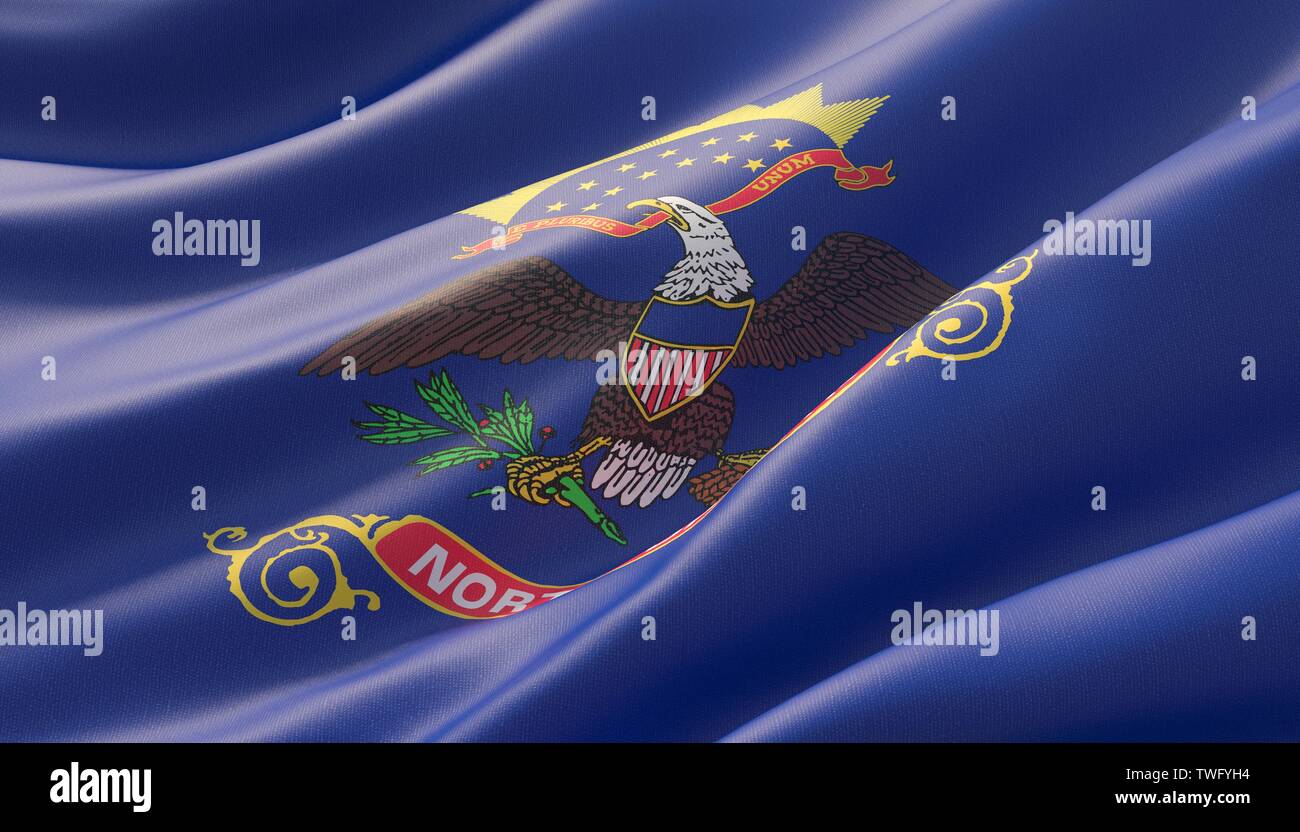 Flag of North Dakota - United States of America states flags collection ...