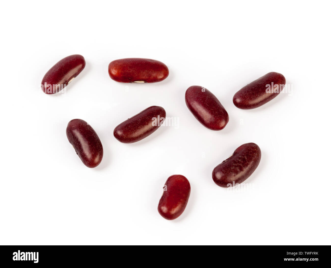 Red bean isolated on white background Stock Photo - Alamy