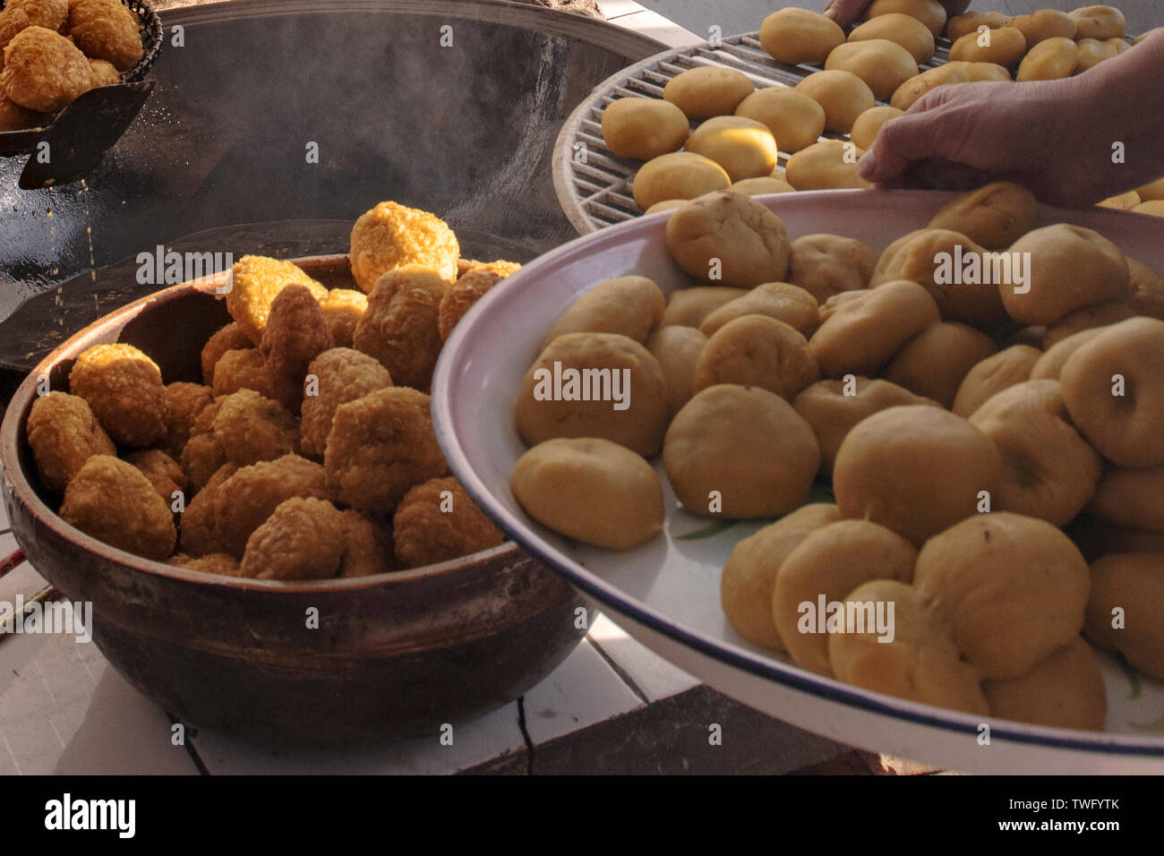 Oil fried cake Stock Photo - Alamy