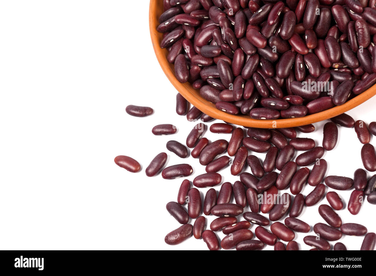 Red bean isolated on white background Stock Photo - Alamy