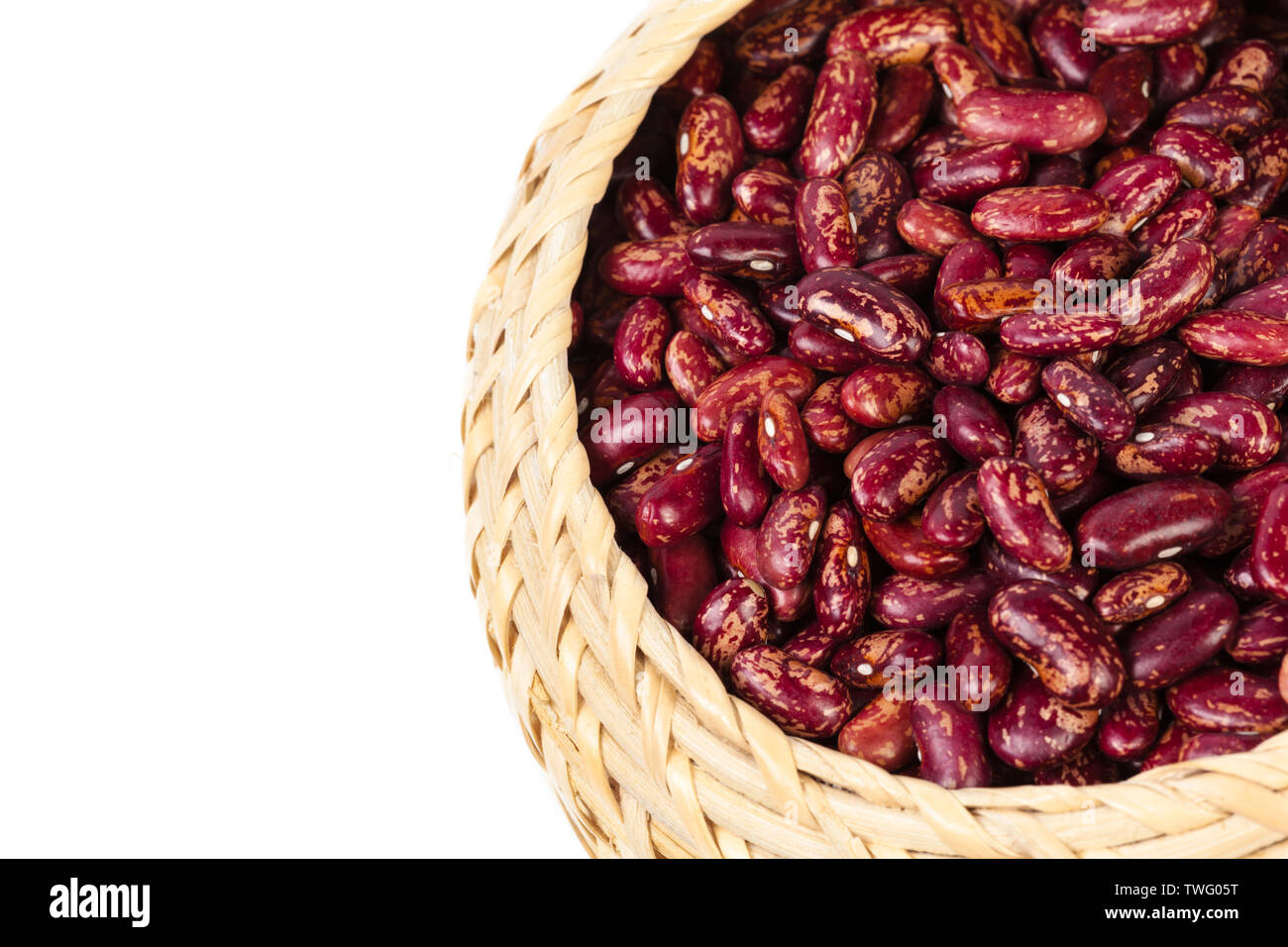 Red beans isolated on white background Stock Photo - Alamy