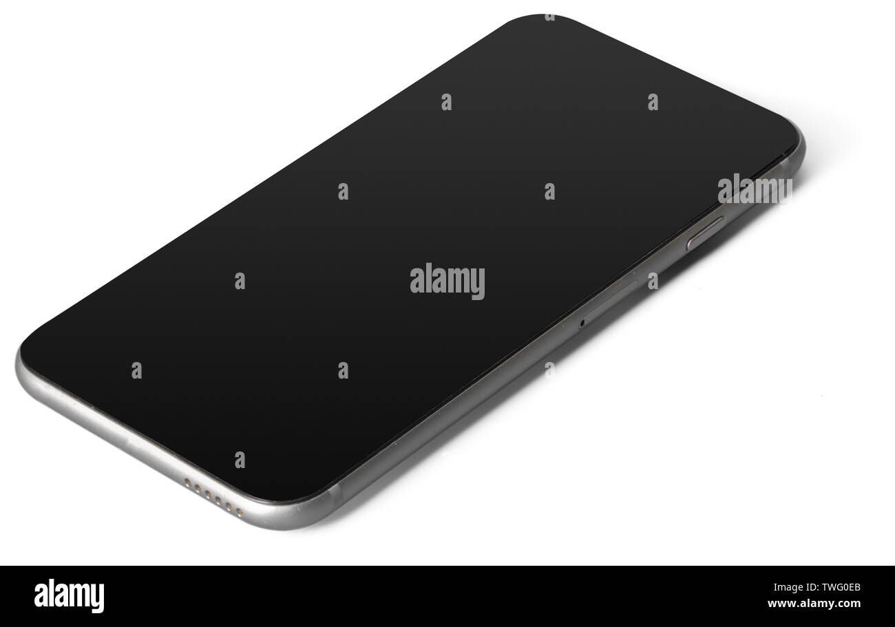 mobile phone isolated on white background Stock Photo - Alamy