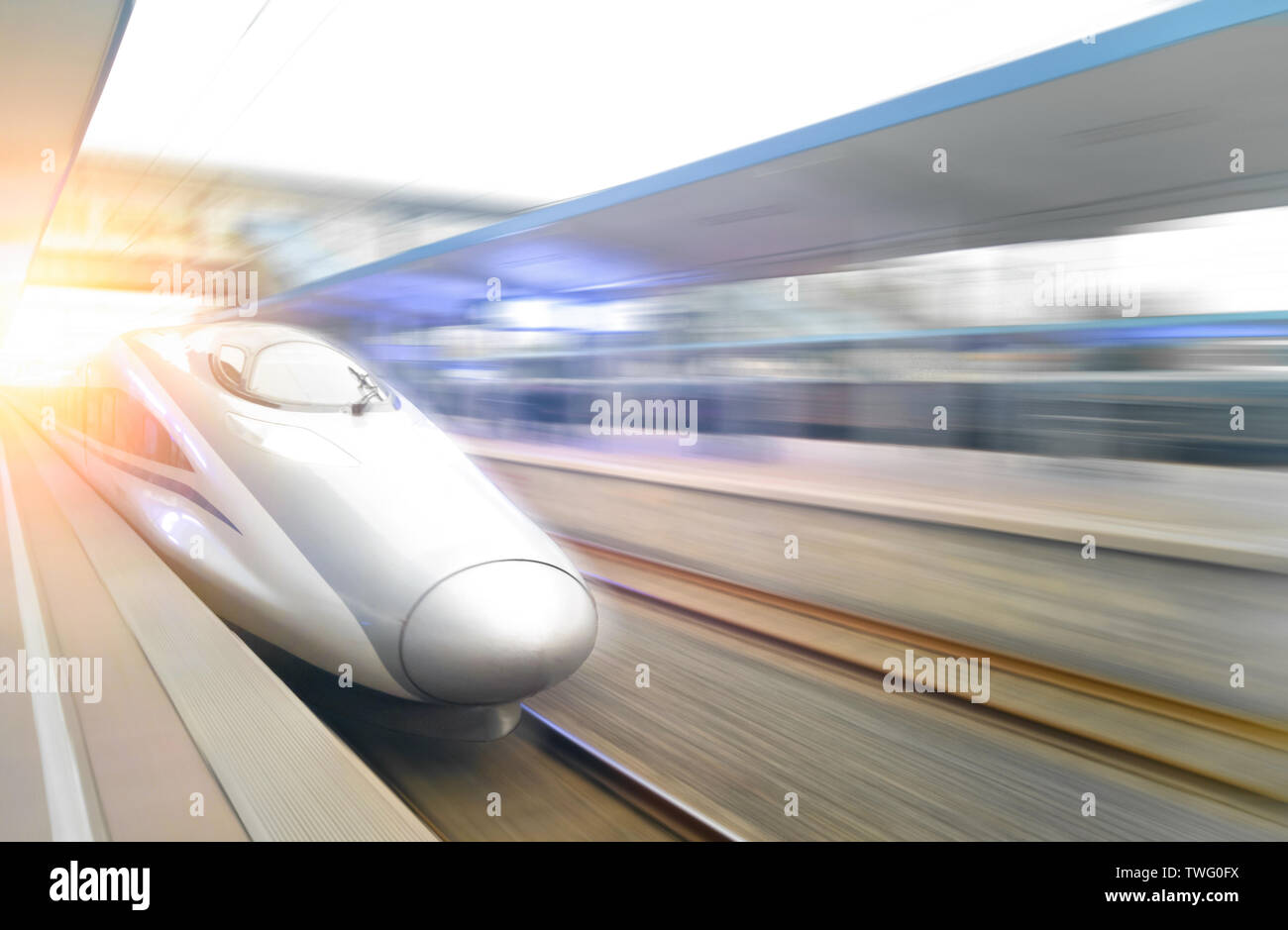 High-speed rail entry Stock Photo - Alamy