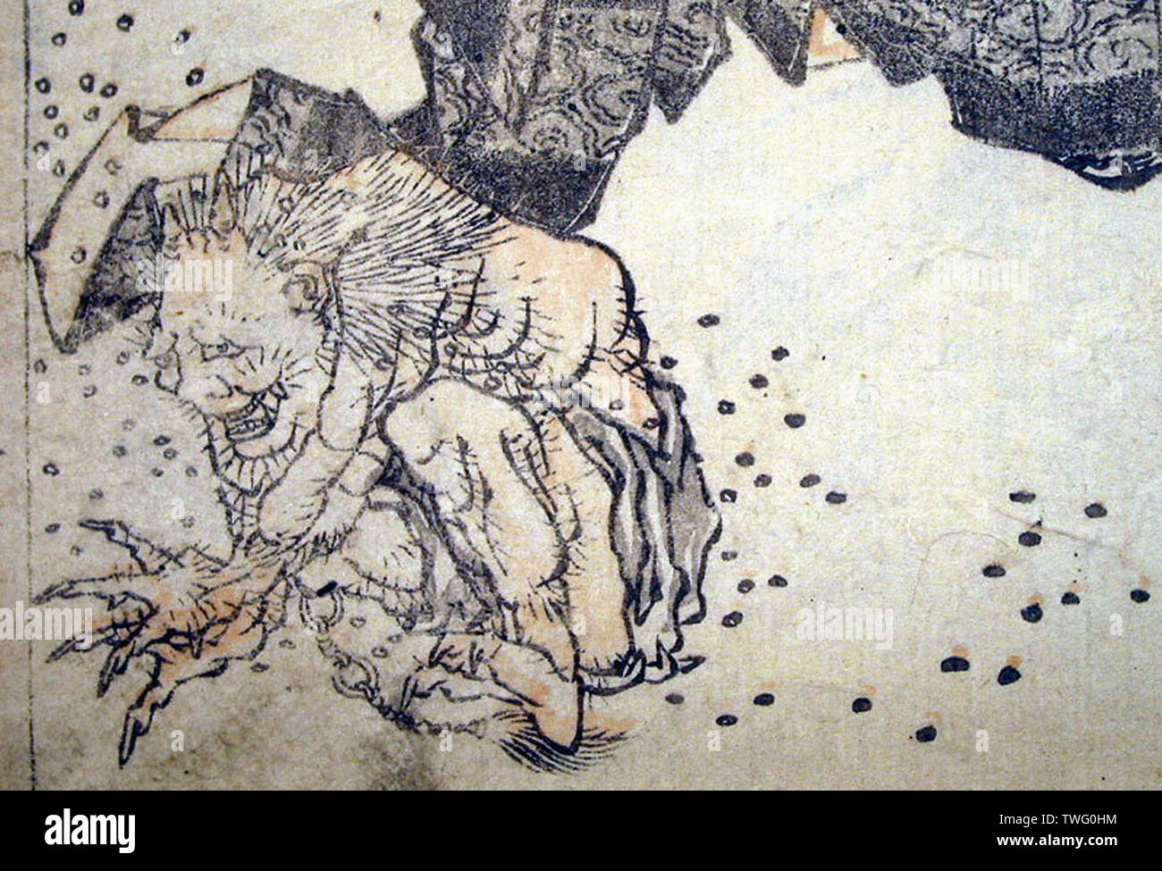 Hokusai - Oni Pelted Beans Stock Photo - Alamy