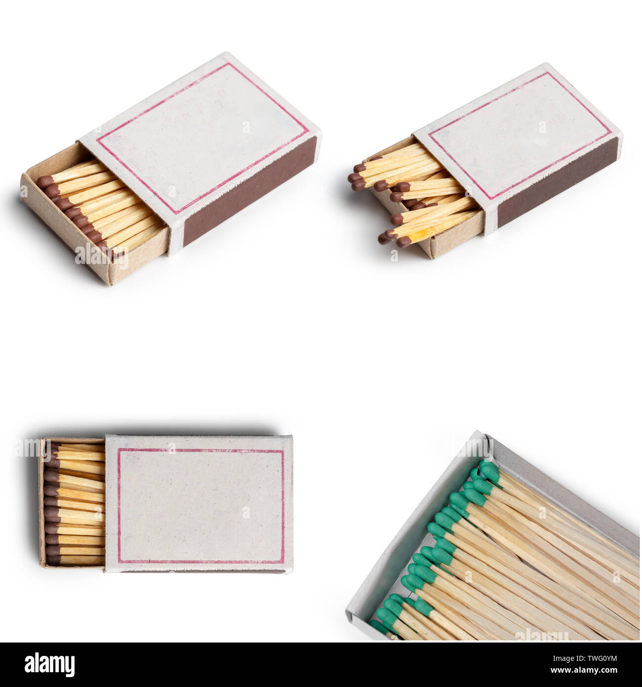 matches isolated on white background Stock Photo - Alamy