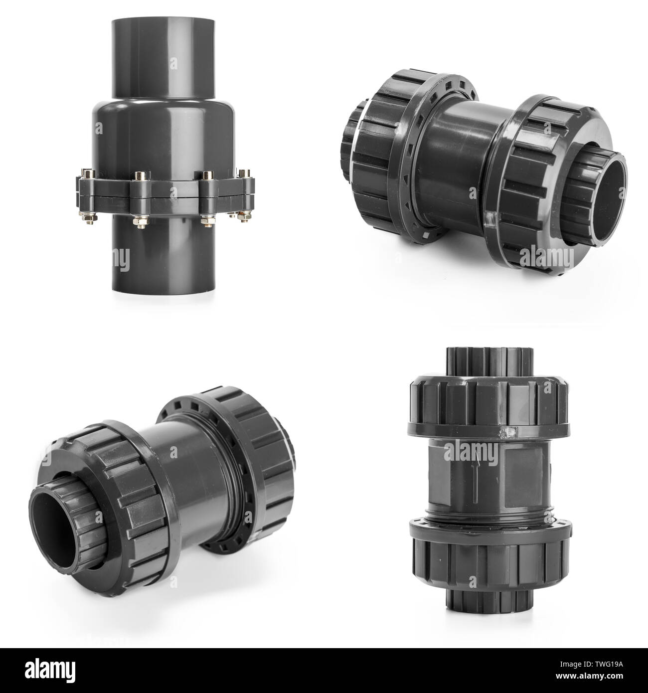 Plumber tubes for water isolated on a white background Stock Photo - Alamy