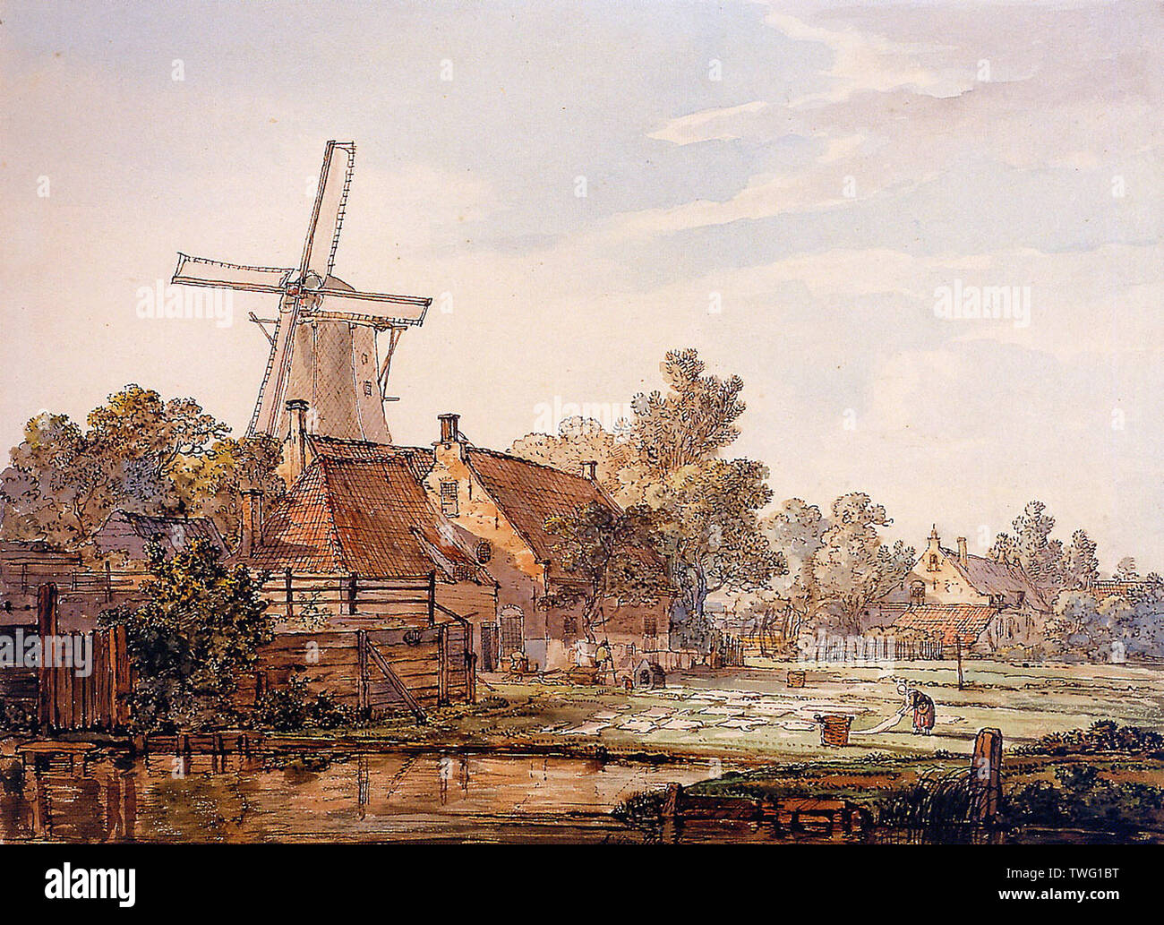 Jacob van Strij - View Bleechingground Vriesepoort Stock Photo - Alamy