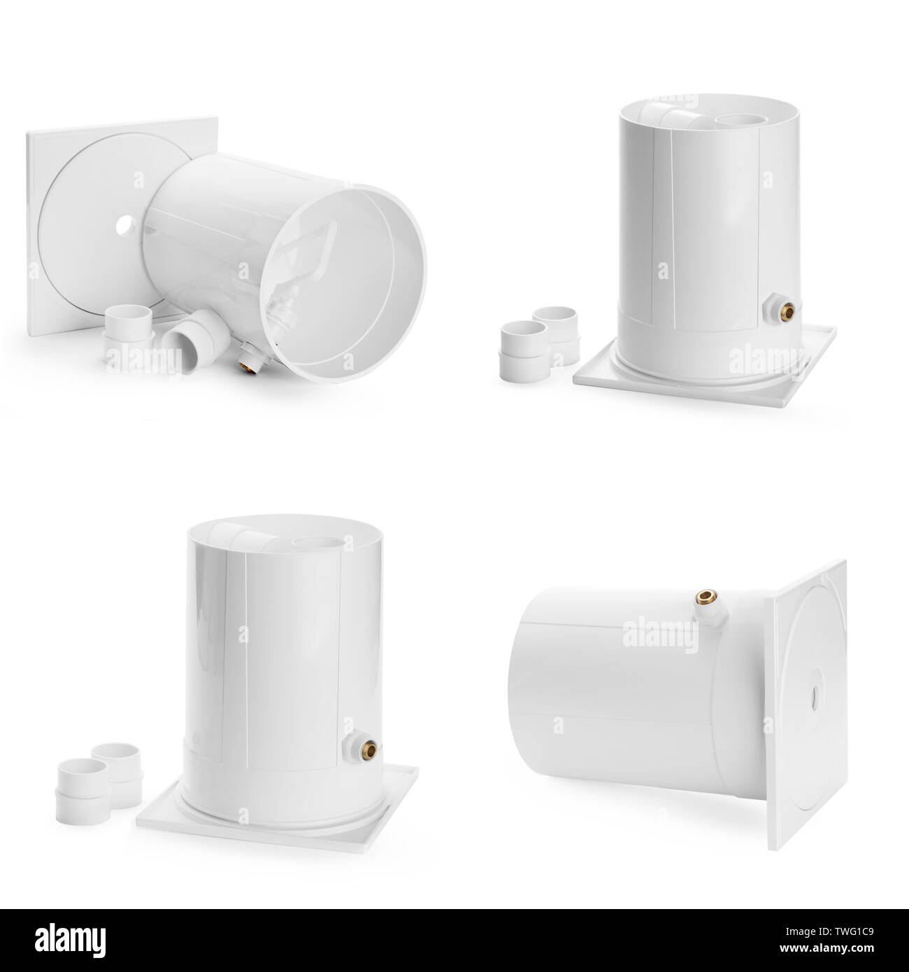 Plumber tubes for water isolated on a white background Stock Photo - Alamy