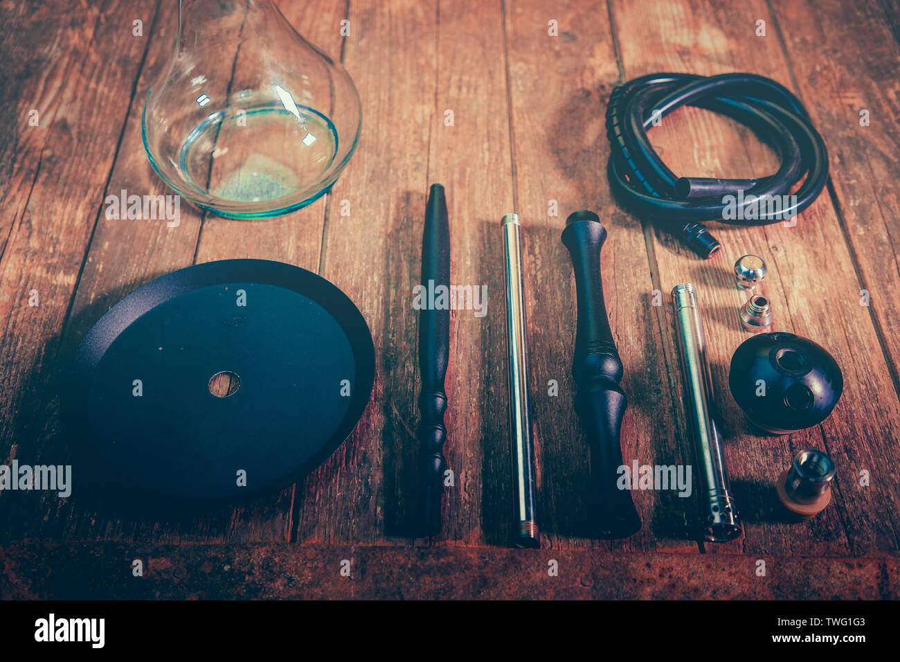 disassembled parts and details of the premium hookah Stock Photo - Alamy