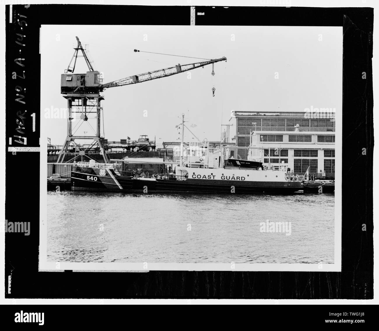 Port elevation, in port. Note reduced turtle deck due to quarters ...