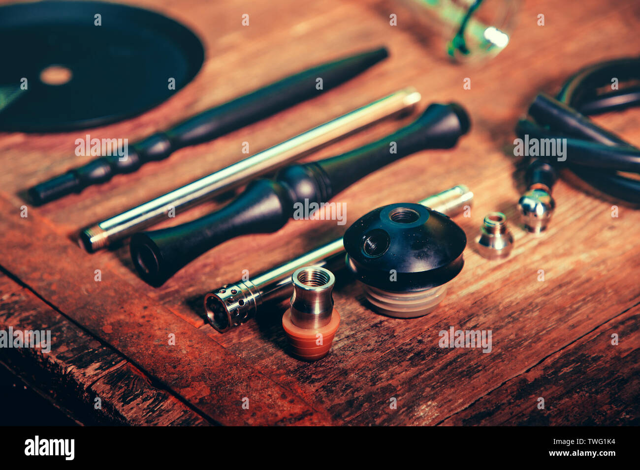disassembled parts and details of the premium hookah Stock Photo - Alamy