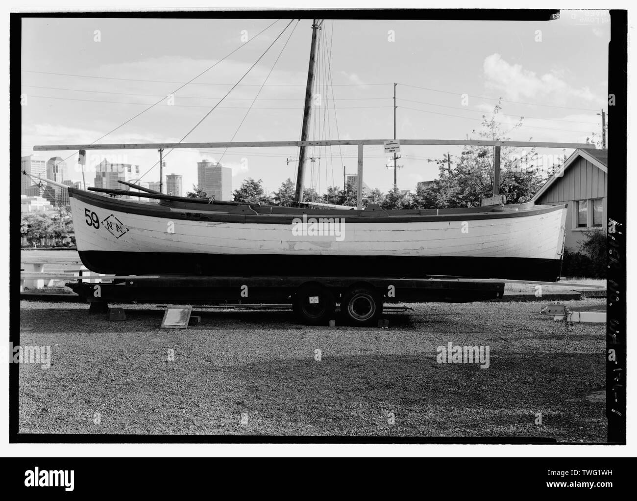Port side profile (mast is from a boat in background). - Gillnet Boat ...