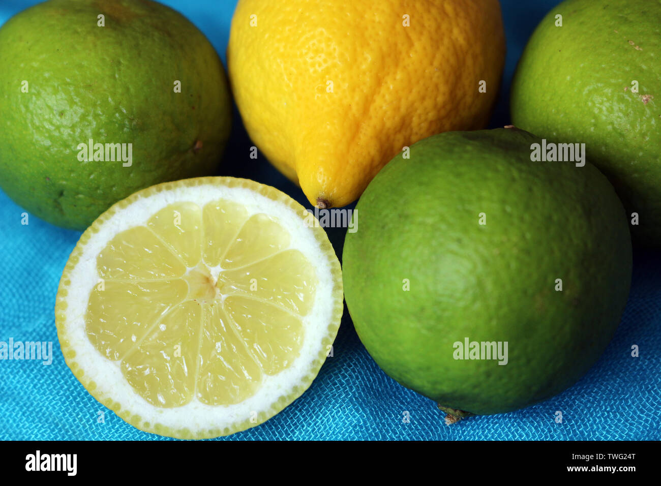 Fruits lime lemons fresh slices hi-res stock photography and images - Alamy