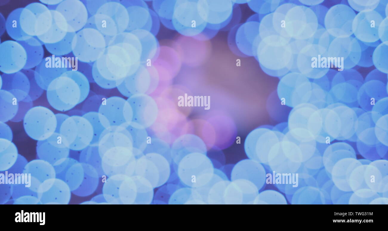 blue and bright bokeh illumination in the evening Stock Photo - Alamy
