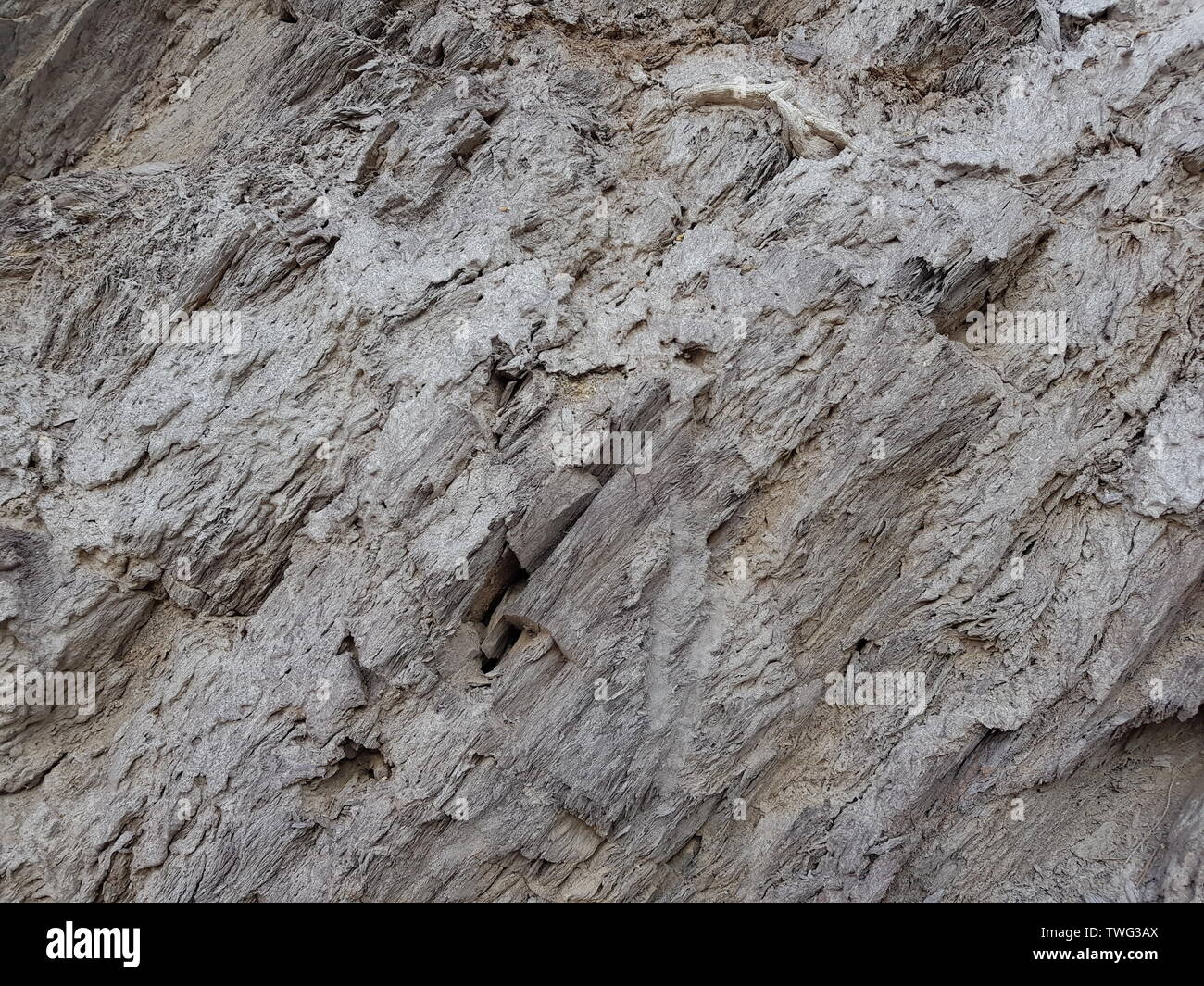 Texture of gray layered stone. Photo surface of the rock Stock Photo ...