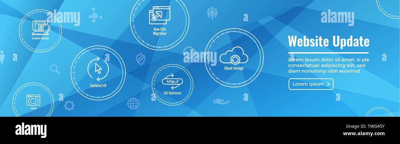 Website Update Icon Set & Web Header Banner Stock Vector Image & Art ...