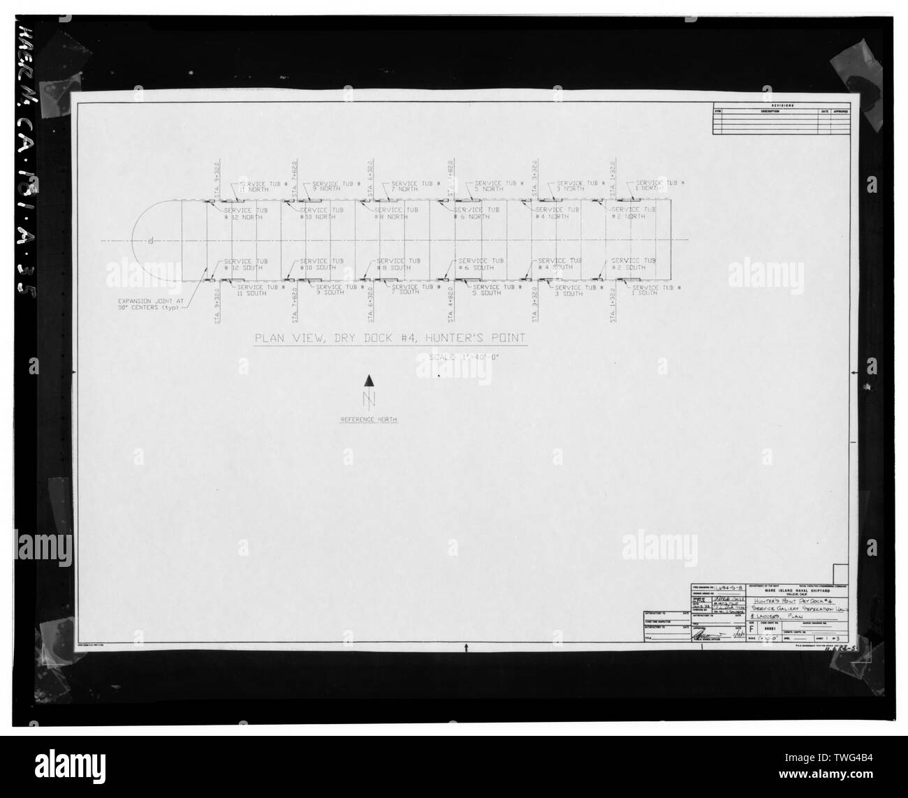 Public Works Department (PWD) Drawing 11,654-S-8 (1988), 'Hunters Point ...
