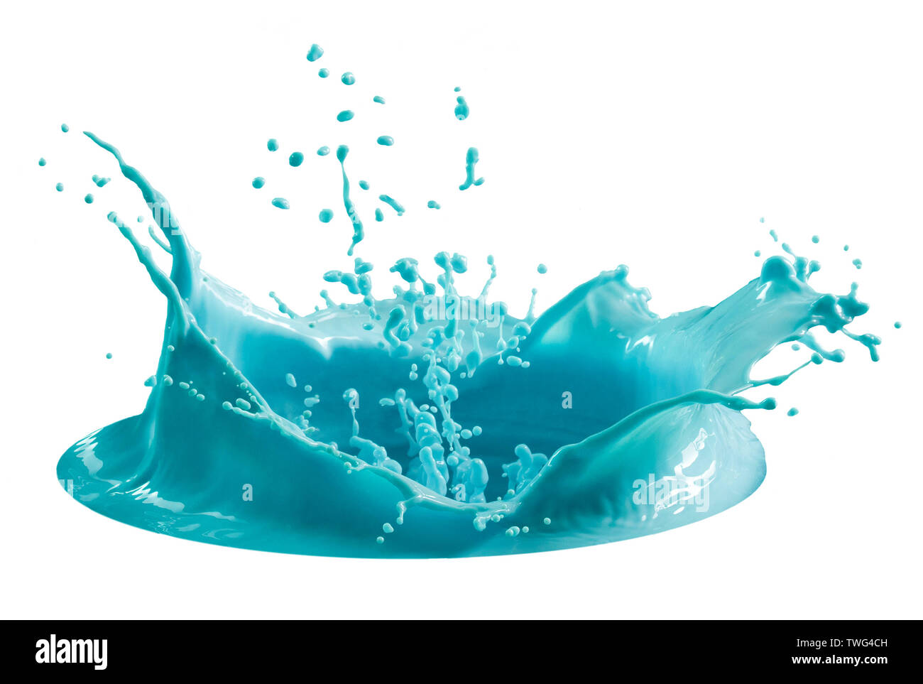 blue paint splash isolated on white background Stock Photo - Alamy