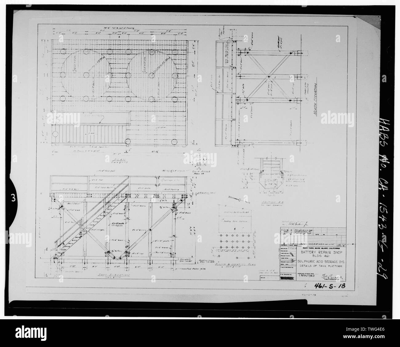 Public Works Department Drawing 461-S-18 (1943), 'Sulphuric Acid ...