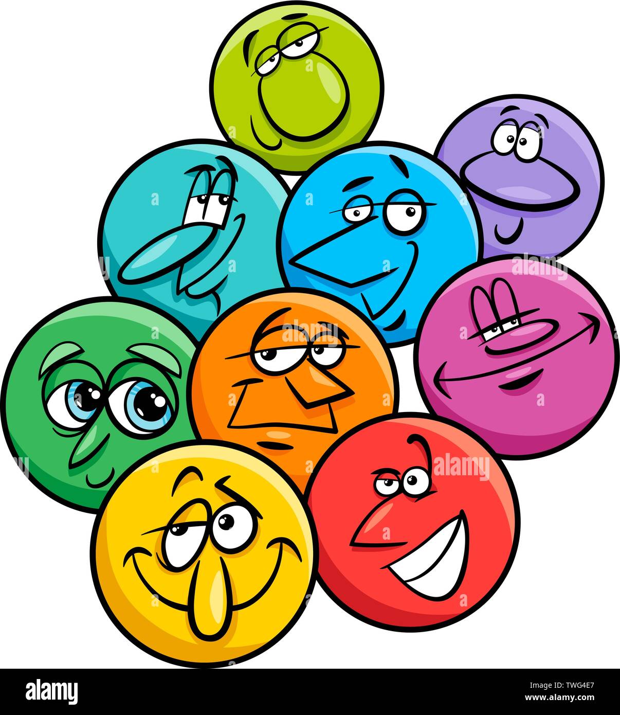 Funny Smiley Faces Animation