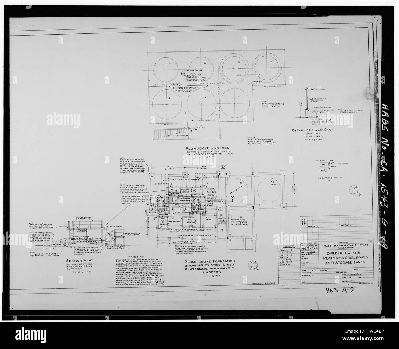Public Works Department Drawing 463-A-2 (1958), 'Platform and Walk ways ...