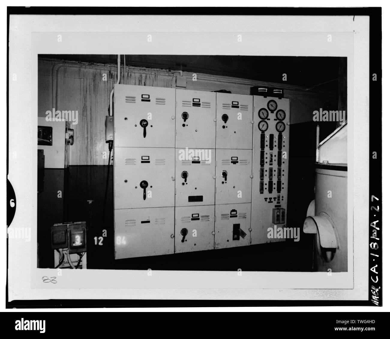 Pump Room interior-Drainage pump motor control center with main valve ...