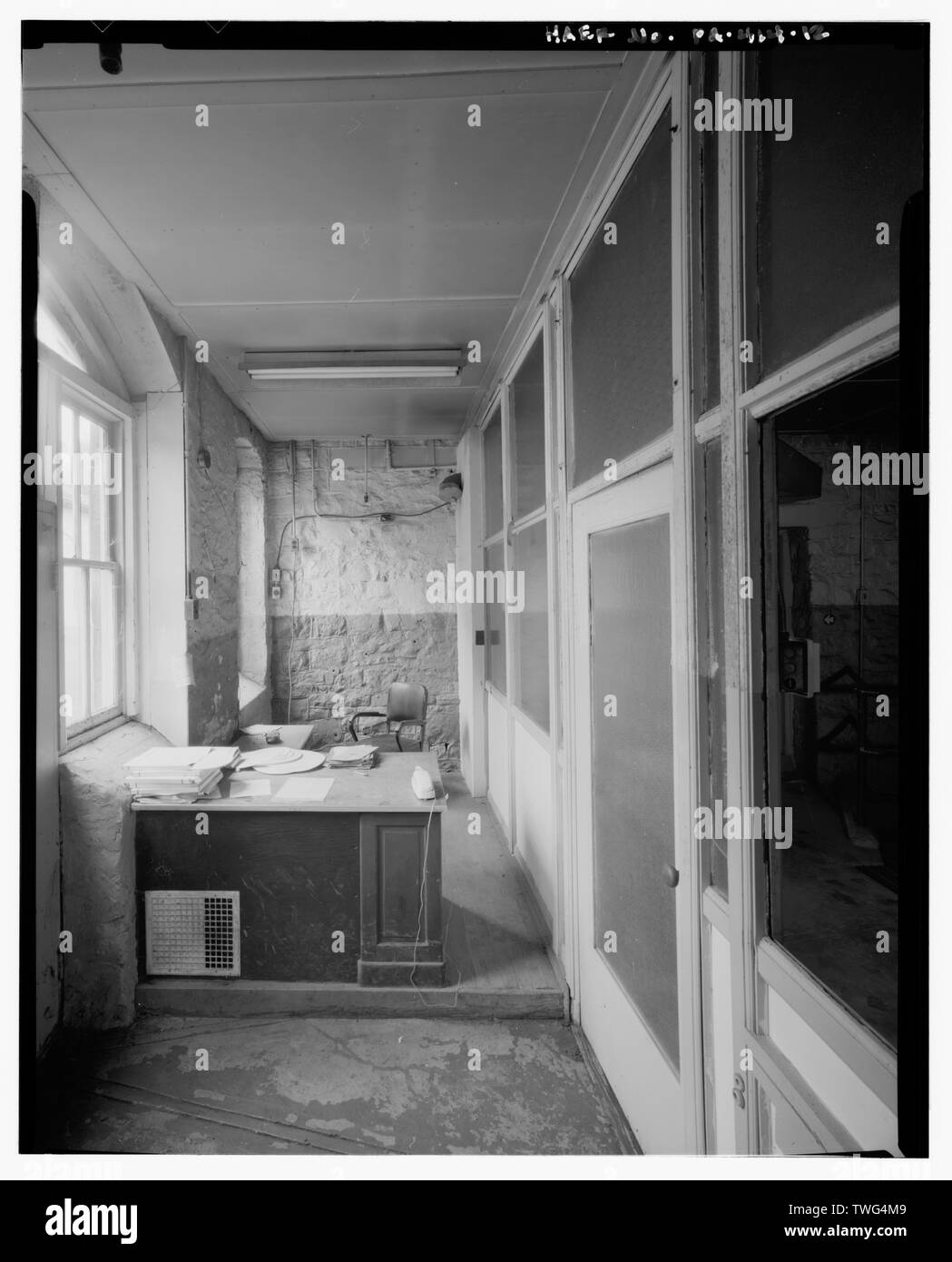 Pump house, interior view of office, looking north-northwest - Dauphin ...