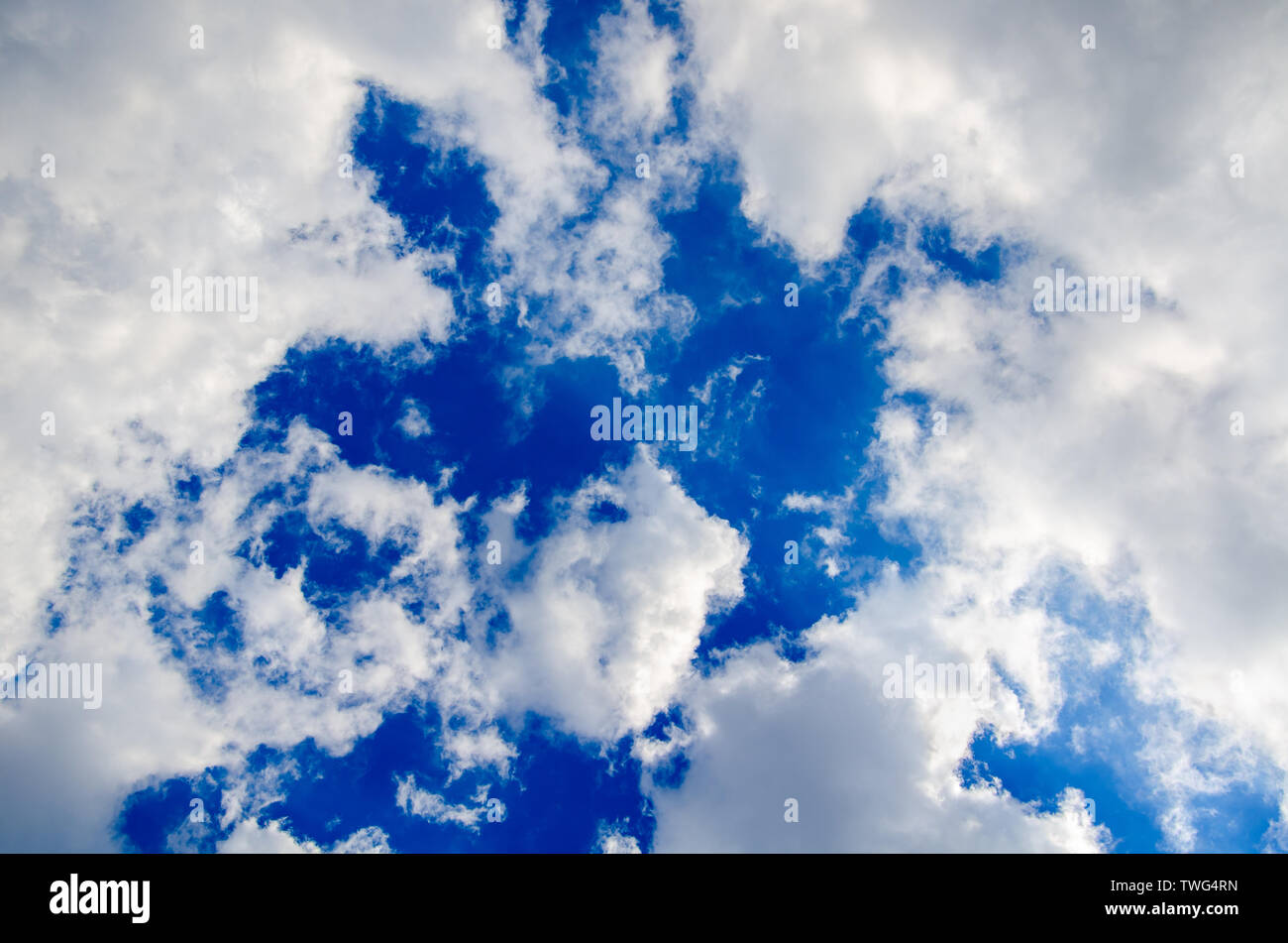 Blue sky background with gray clouds Stock Photo - Alamy
