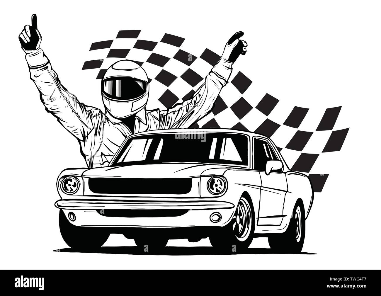 Car race start line Cut Out Stock Images & Pictures - Alamy