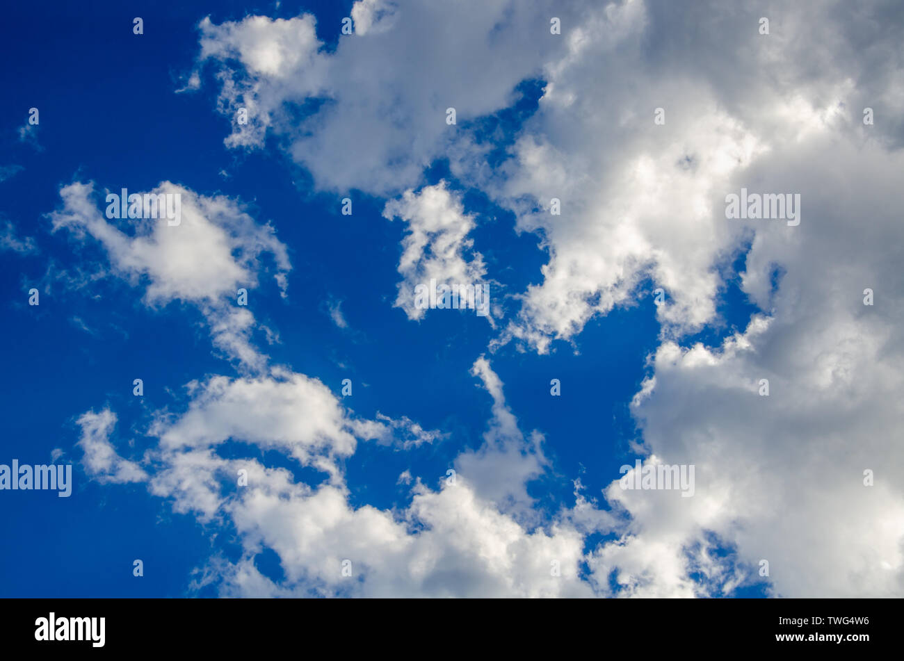 Blue sky background with gray clouds Stock Photo - Alamy