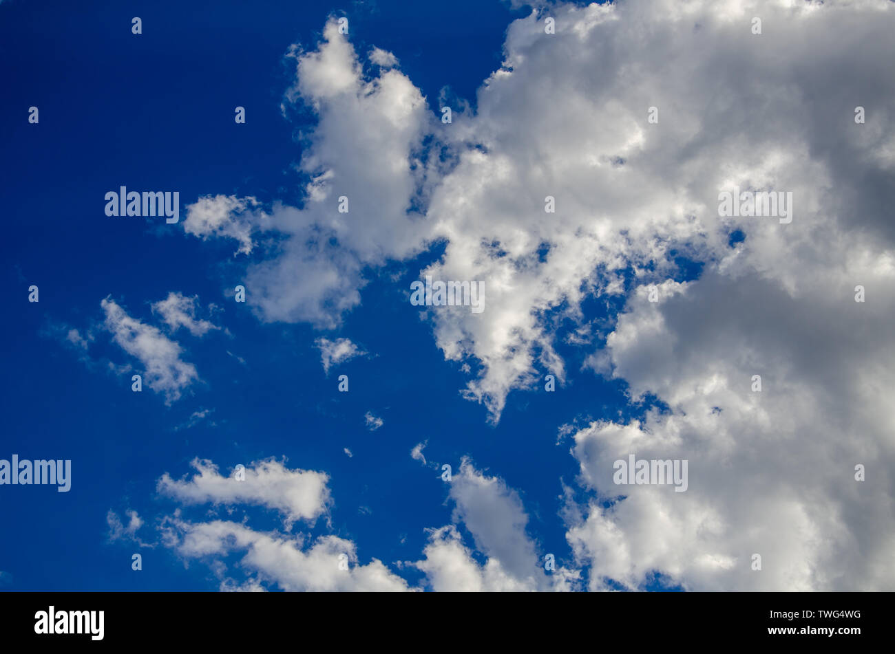 Blue sky background with gray clouds Stock Photo - Alamy