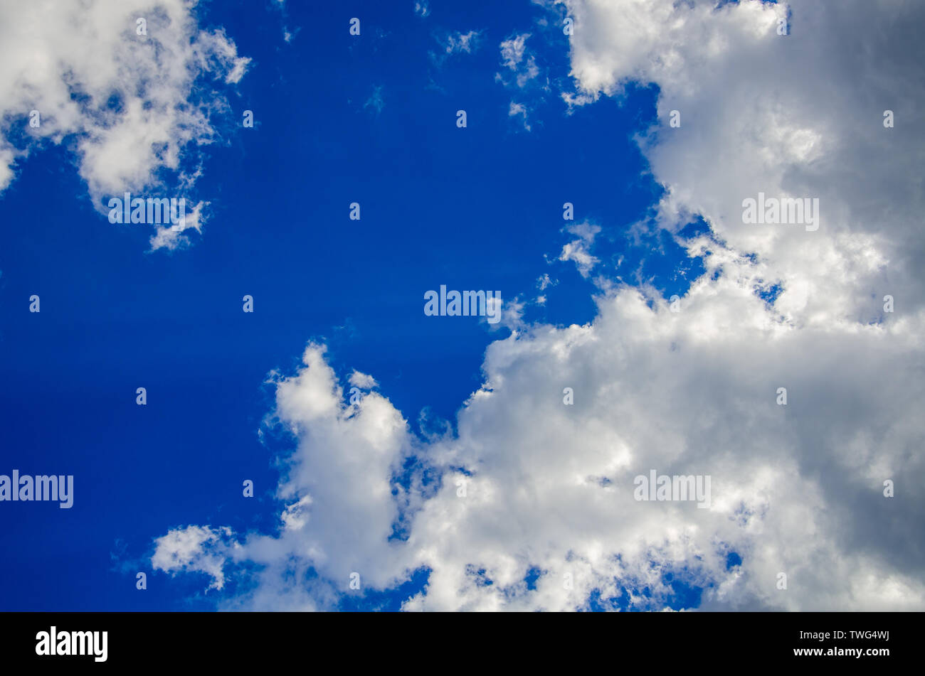 Blue sky background with gray clouds Stock Photo - Alamy