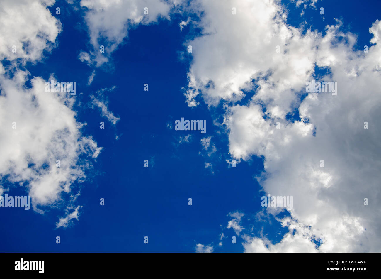 Blue sky background with gray clouds Stock Photo - Alamy