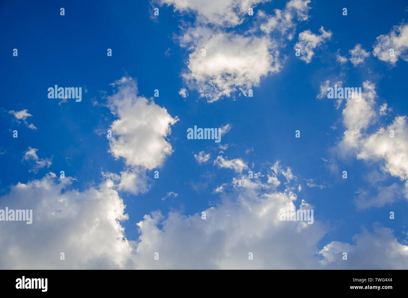 Blue sky background with gray clouds Stock Photo - Alamy