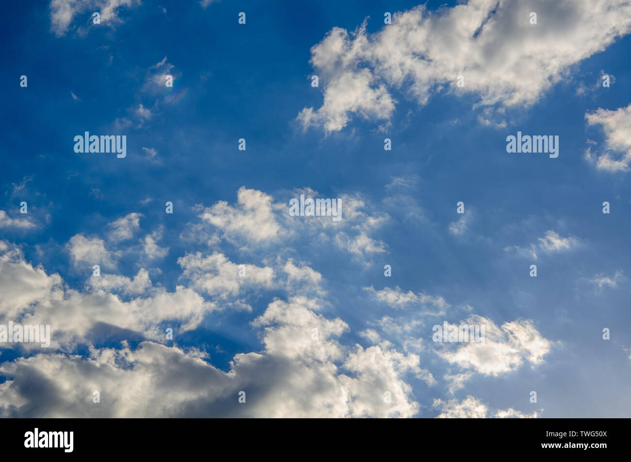 Blue sky background with gray clouds Stock Photo - Alamy