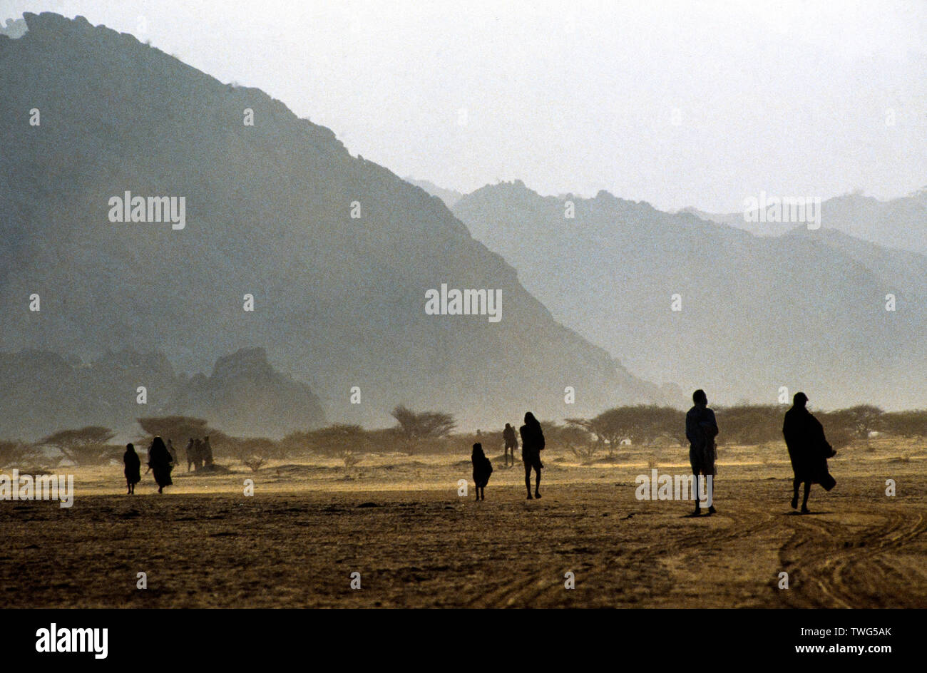 Famine in Sudan and Ethiopia 1984-1985 Starving Refugees fleeing the ...