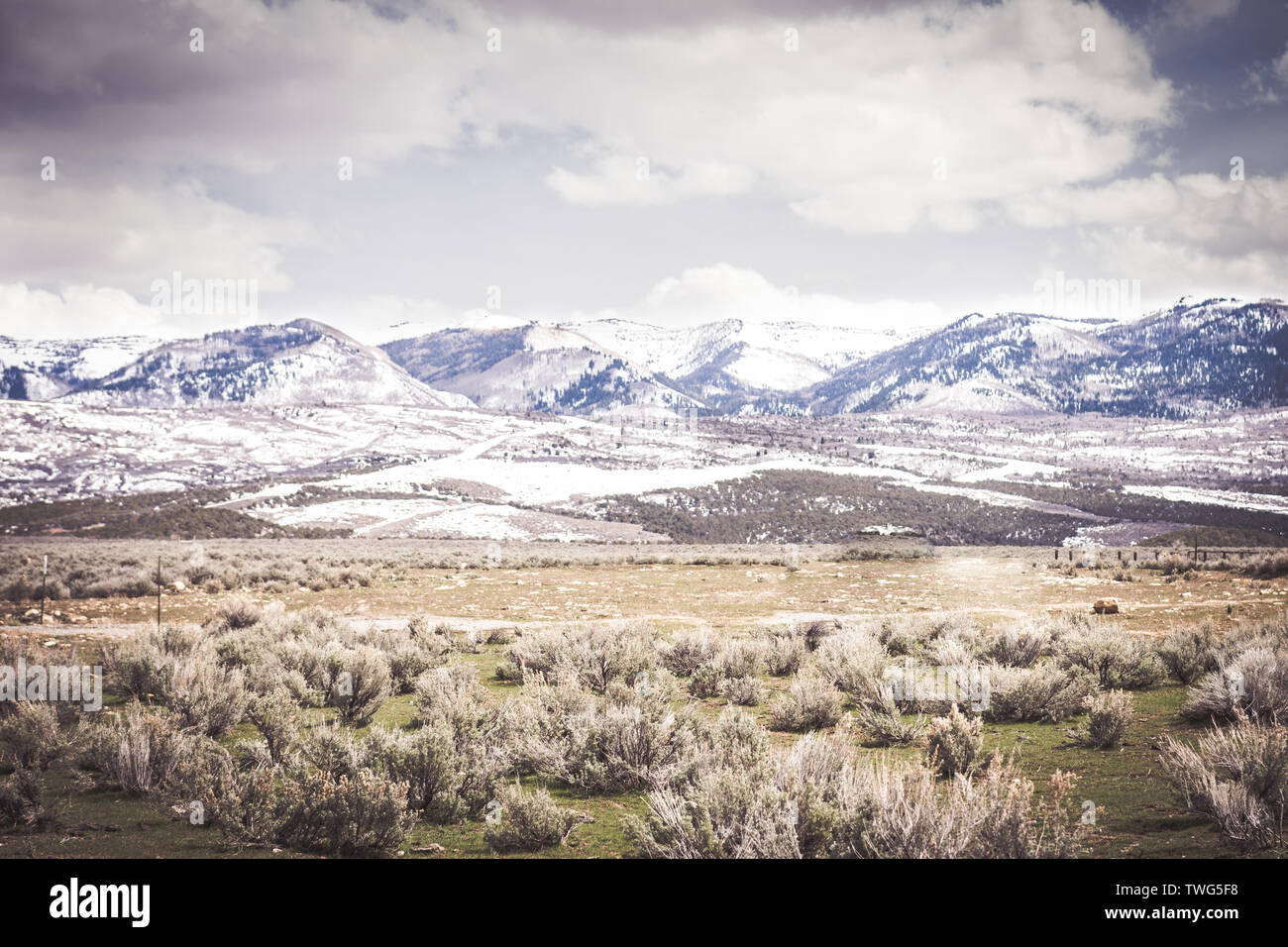 Mountain landscape scene in Mount Pleasant, Utah Stock Photo - Alamy