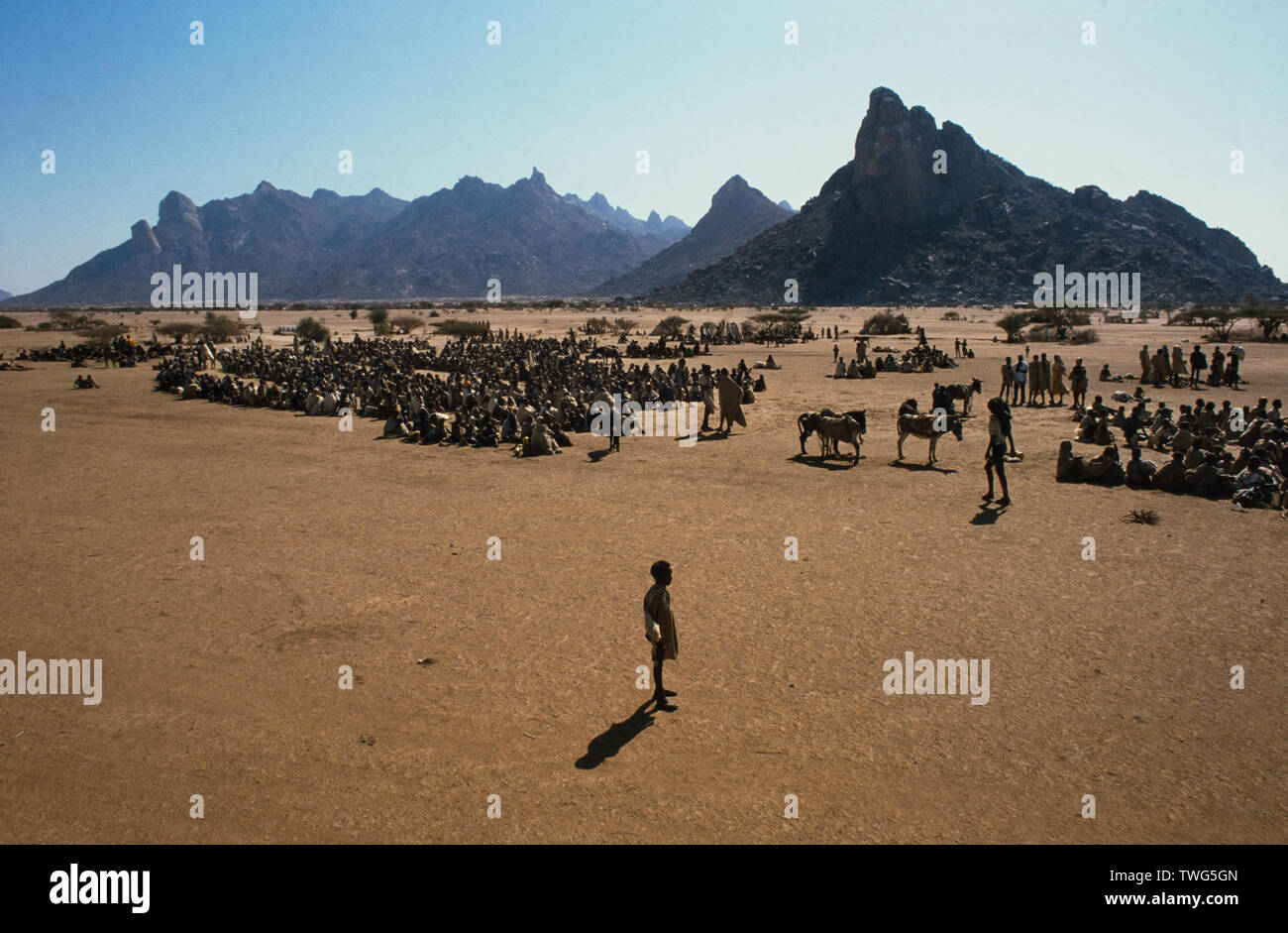 Famine in Sudan and Ethiopia 1984-1985 Starving Refugees fleeing the ...