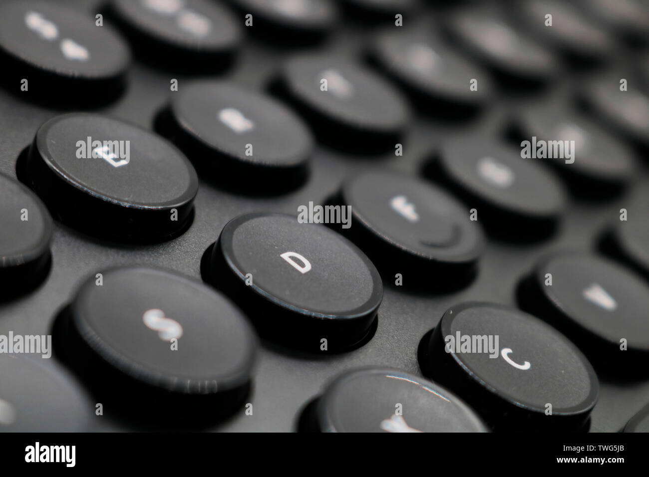 Keyboard, round key, keyboard Stock Photo - Alamy