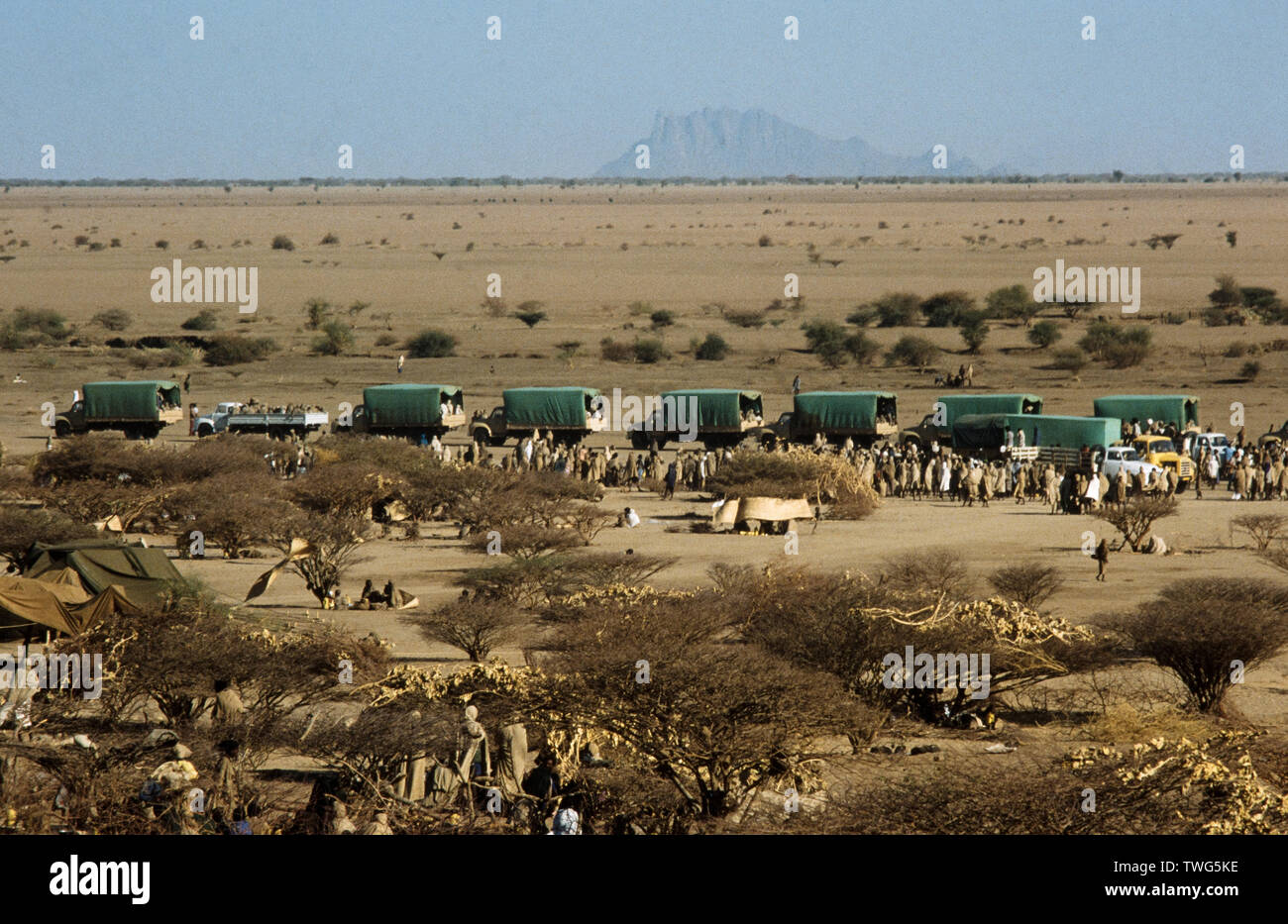 Famine in Sudan and Ethiopia 1984-1985 Starving Refugees fleeing the ...
