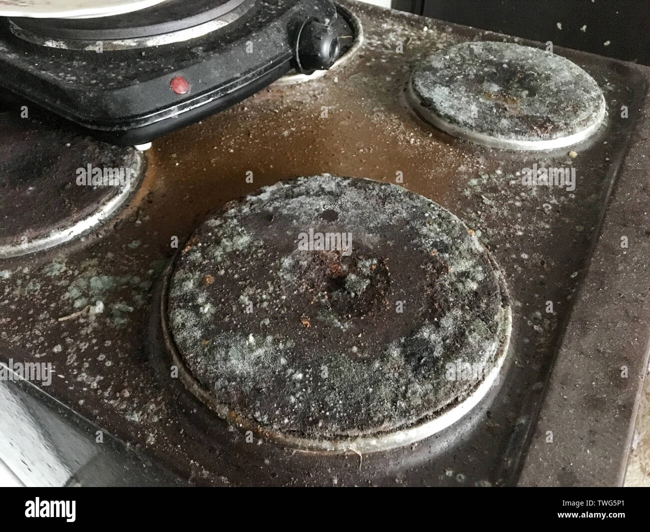 A detail picture of the old, unused, dirty and moldy oven Stock Photo ...
