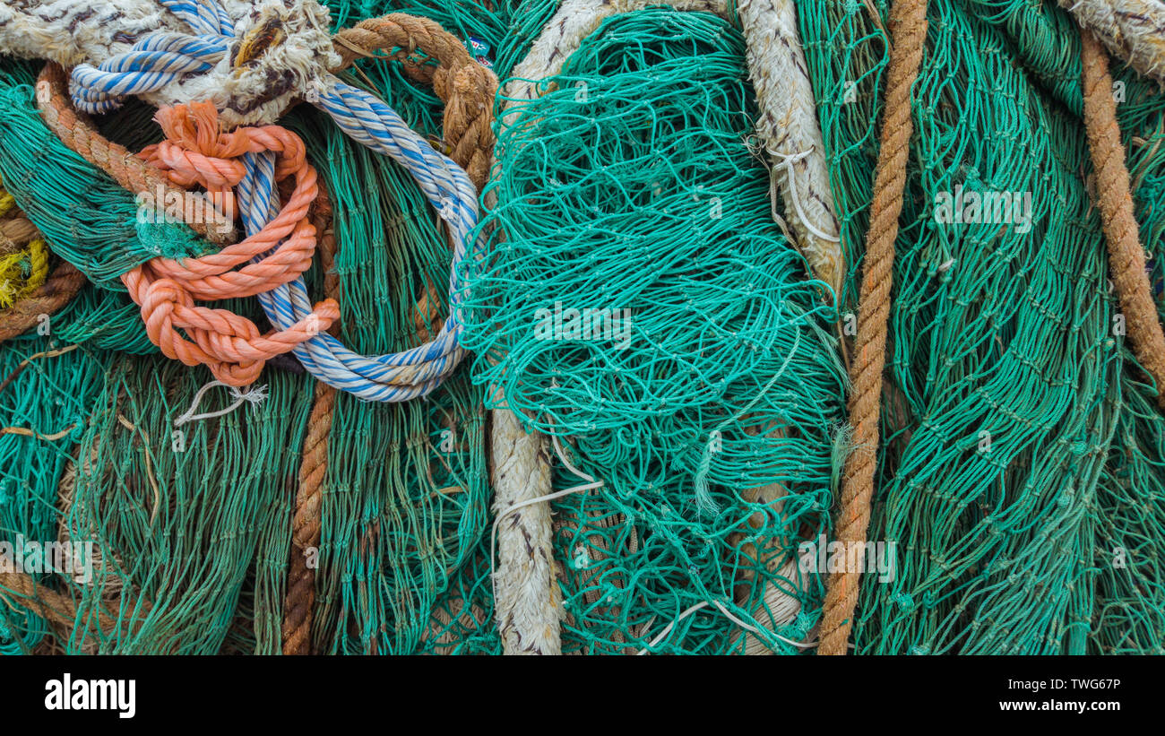 Commercial fishing trawler green nets hi-res stock photography and ...