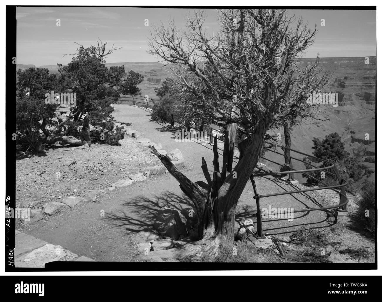 RAILING AND PATH AT PIMA POINT, FACING NW. - West Rim Drive, Between ...