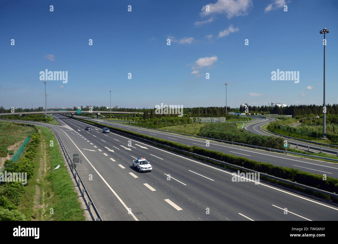 The rural expressway and lawns hi-res stock photography and images - Alamy