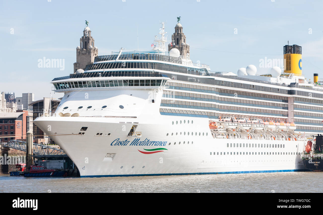 Cruise,ship,Costa Mediterranea,boat,River Mersey,Liverbirds,iconic ...