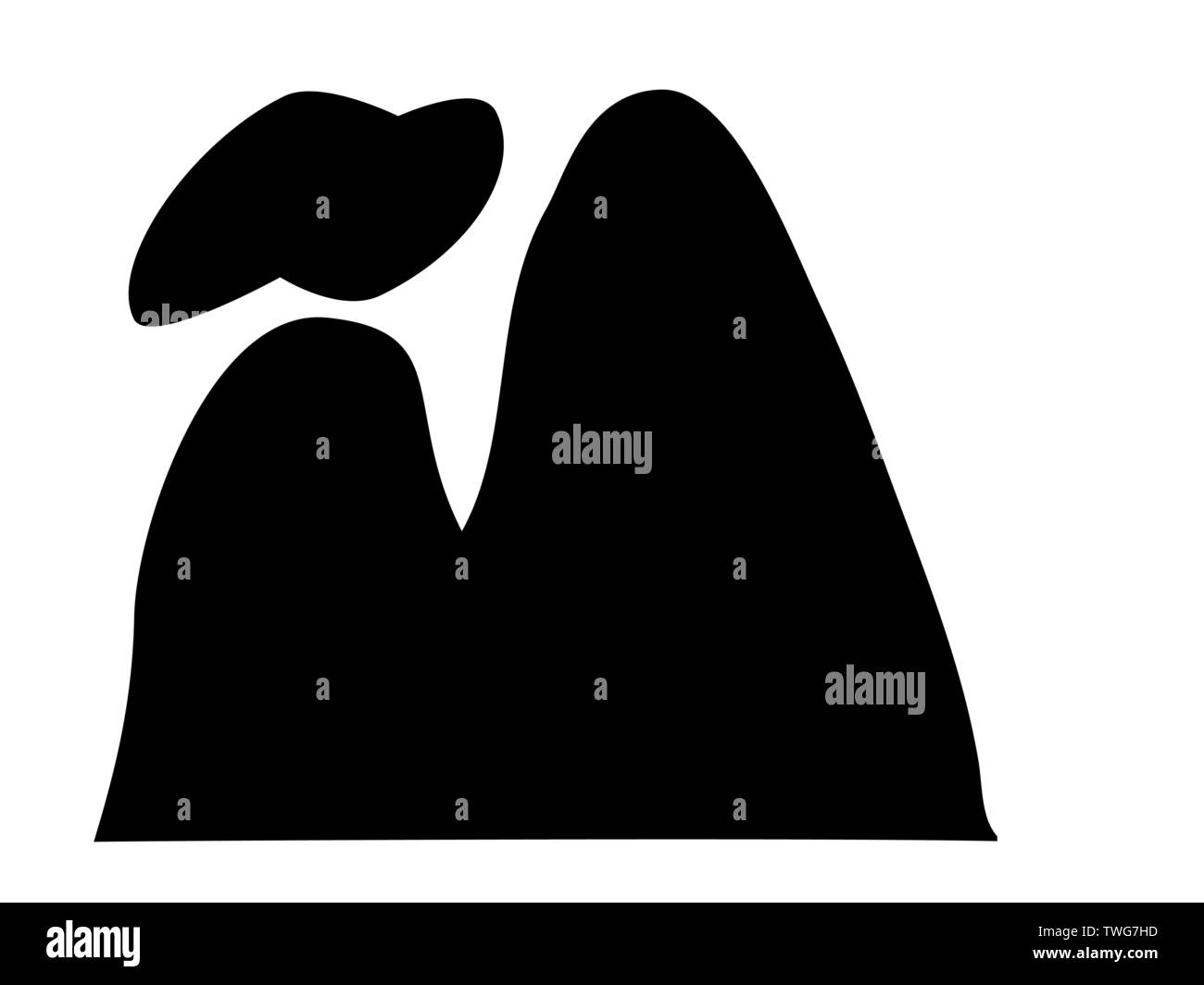 mountain icon illustration isolated sign symbol Stock Vector Image ...